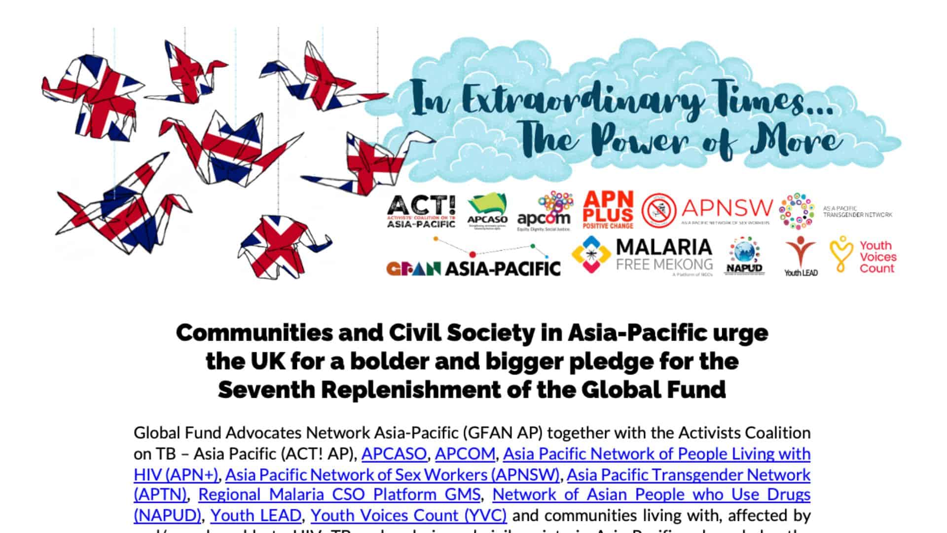 Asia-Pacific Networks and Civil Society Statement on the UK's Pledge ...